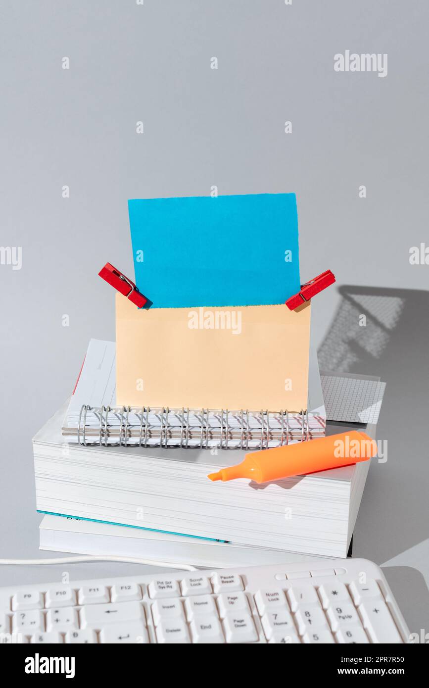 Important Messages Presented On Pieces Of Paper On Desk With Books ...