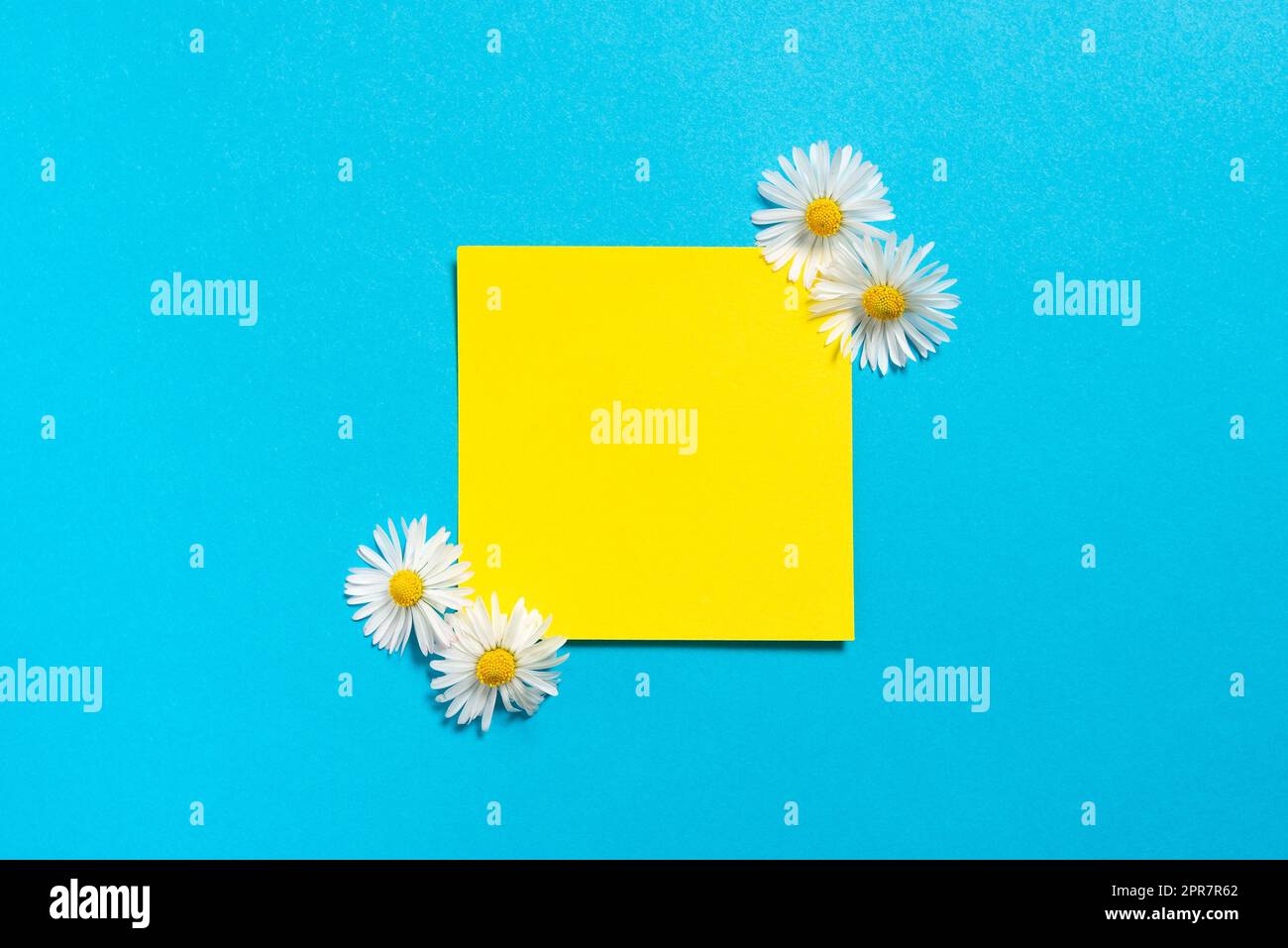 Sticky Note With Important Messages With Flowers On Both Sides. Memo ...