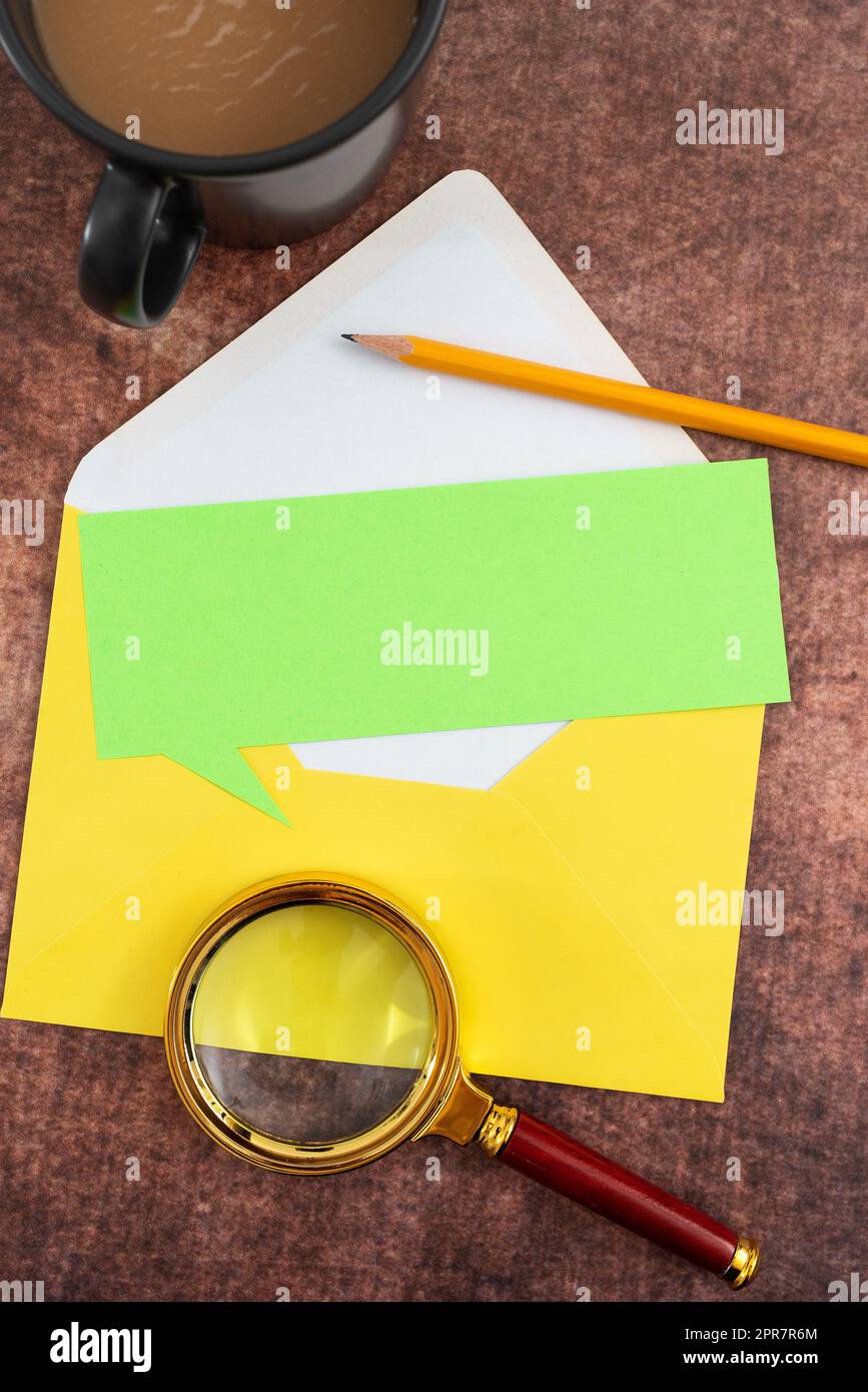 Blue color pencil speech hi-res stock photography and images - Alamy