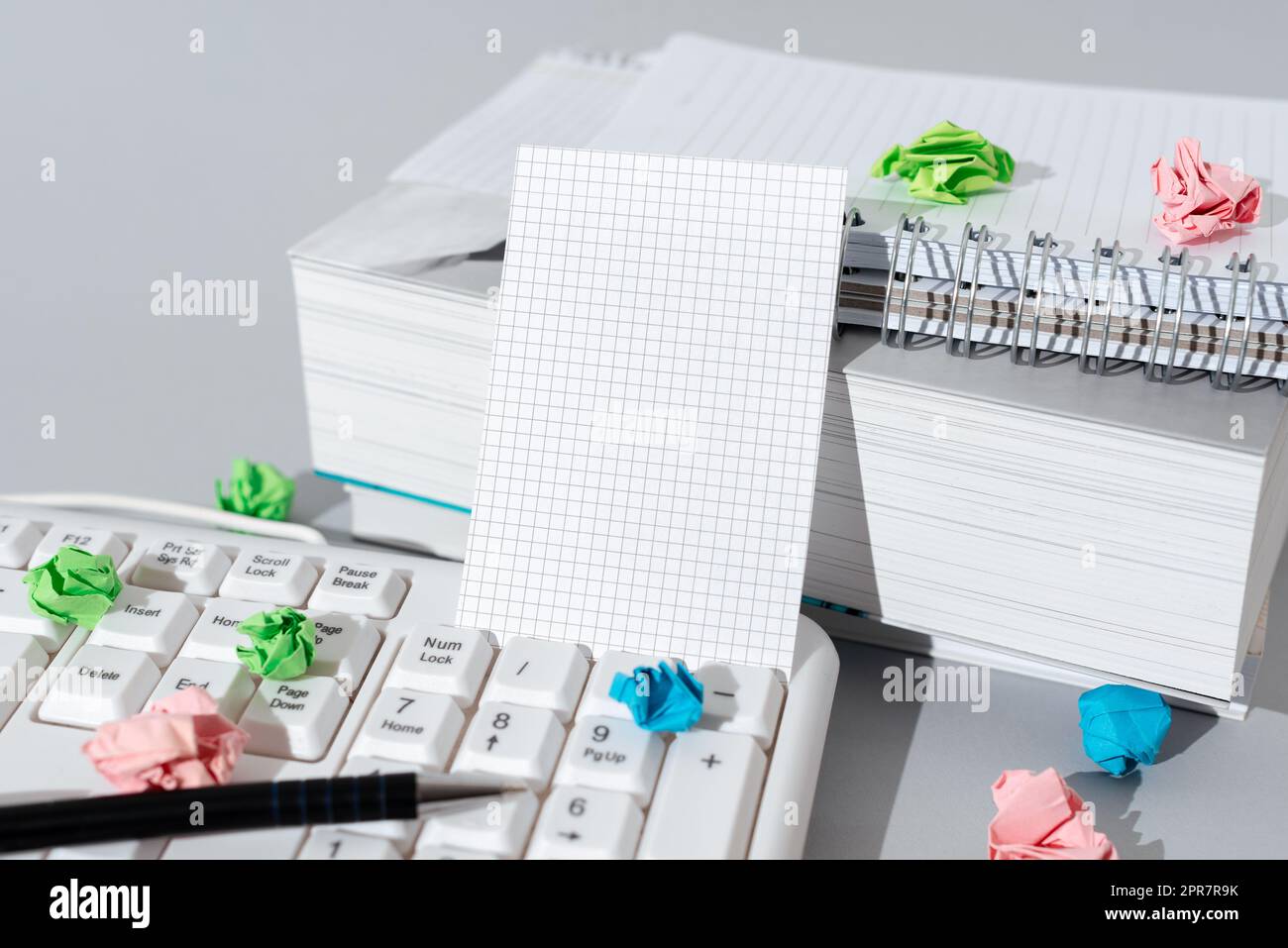 Important Message Presented On Piece Of Paper On Desk With Keyboard ...