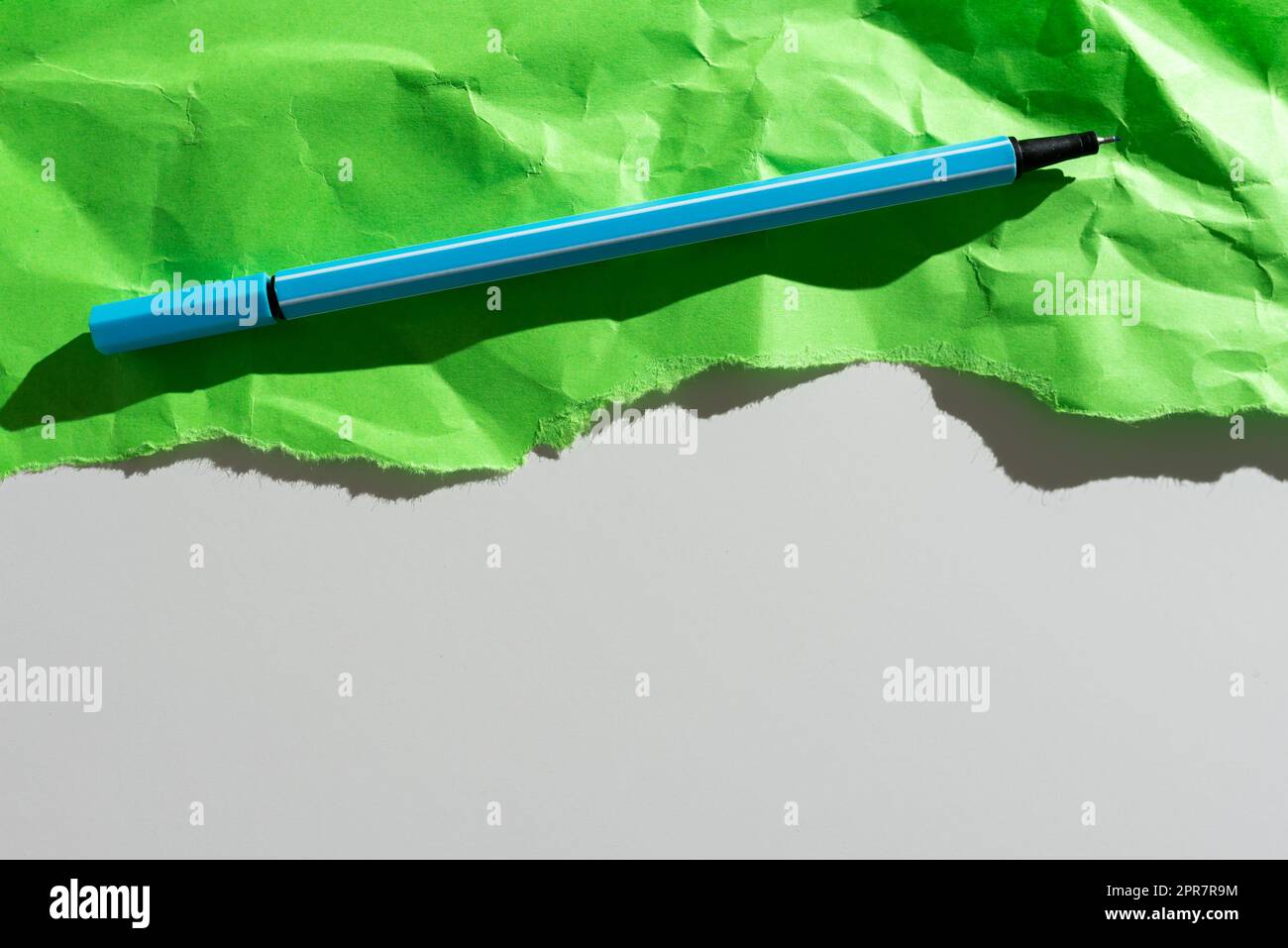 Important Information Written Under Ripped Piece Of Paper With Pen ...