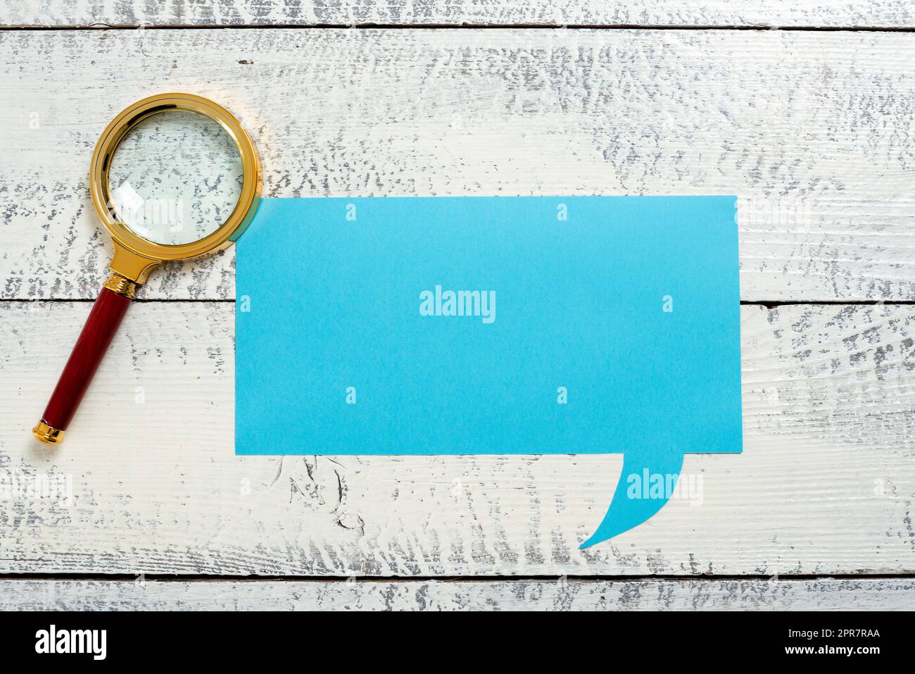 Speech Bubble With Important Messages Next To Magnifier On Floor ...