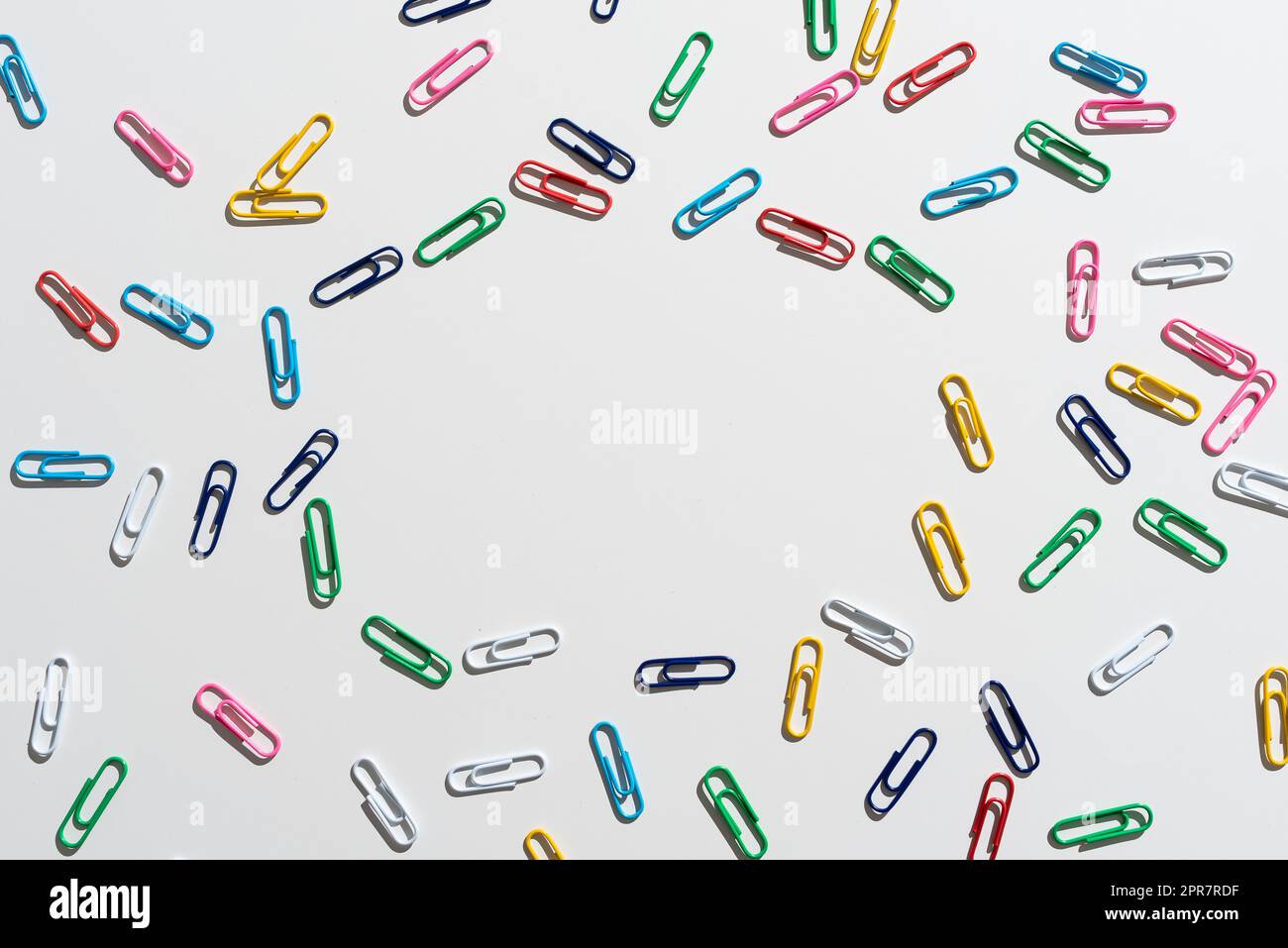 Colorful Paperclips Placed Around Important Information. Colored Clips ...