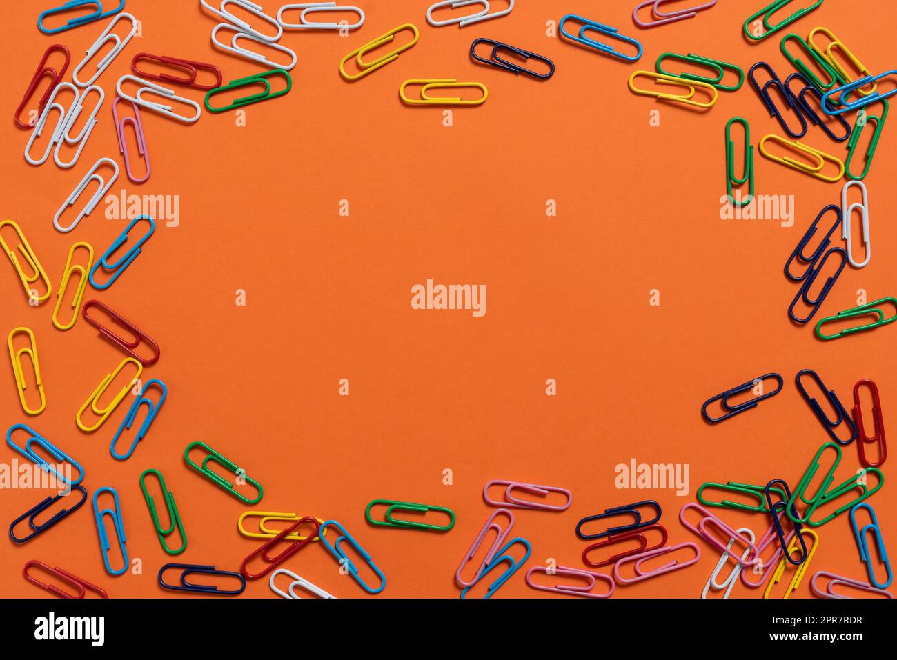 Colorful Paperclips Placed Around Important Information. Colored Clips ...