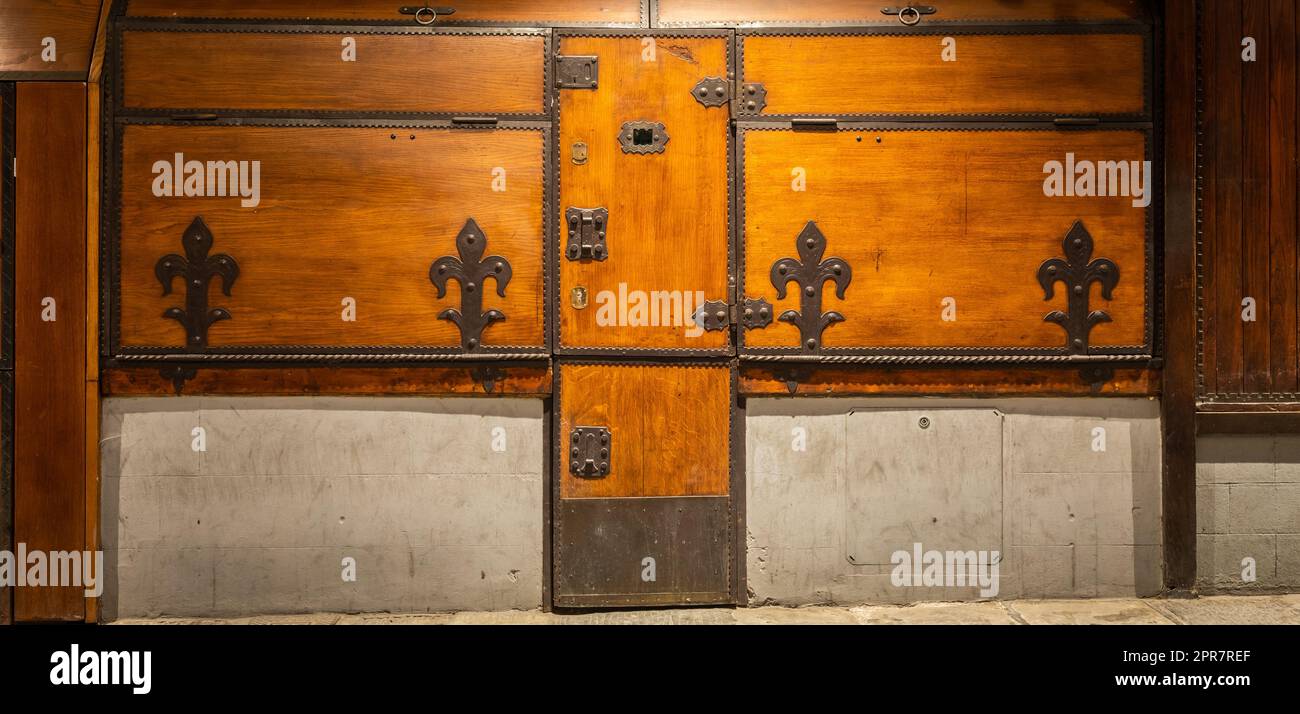 Vintage old door - concept for security, safety, secret, privacy ...