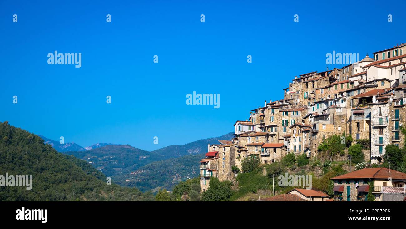 Apricale - Italian old village in Liguria region Stock Photo - Alamy