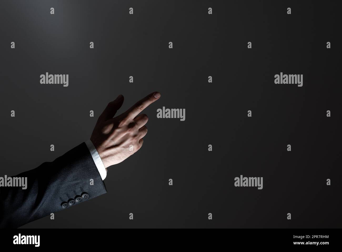 One Finger Pointing Important Infortmations. Hand Presenting Crutial ...