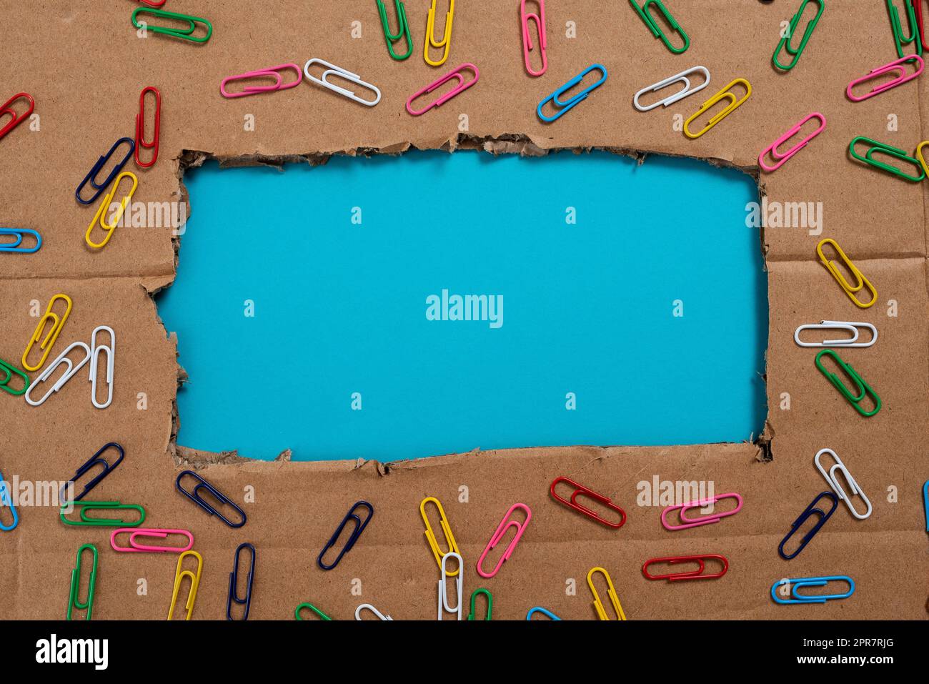 Important Informations Written Under Ripped Cardboard With Colored ...