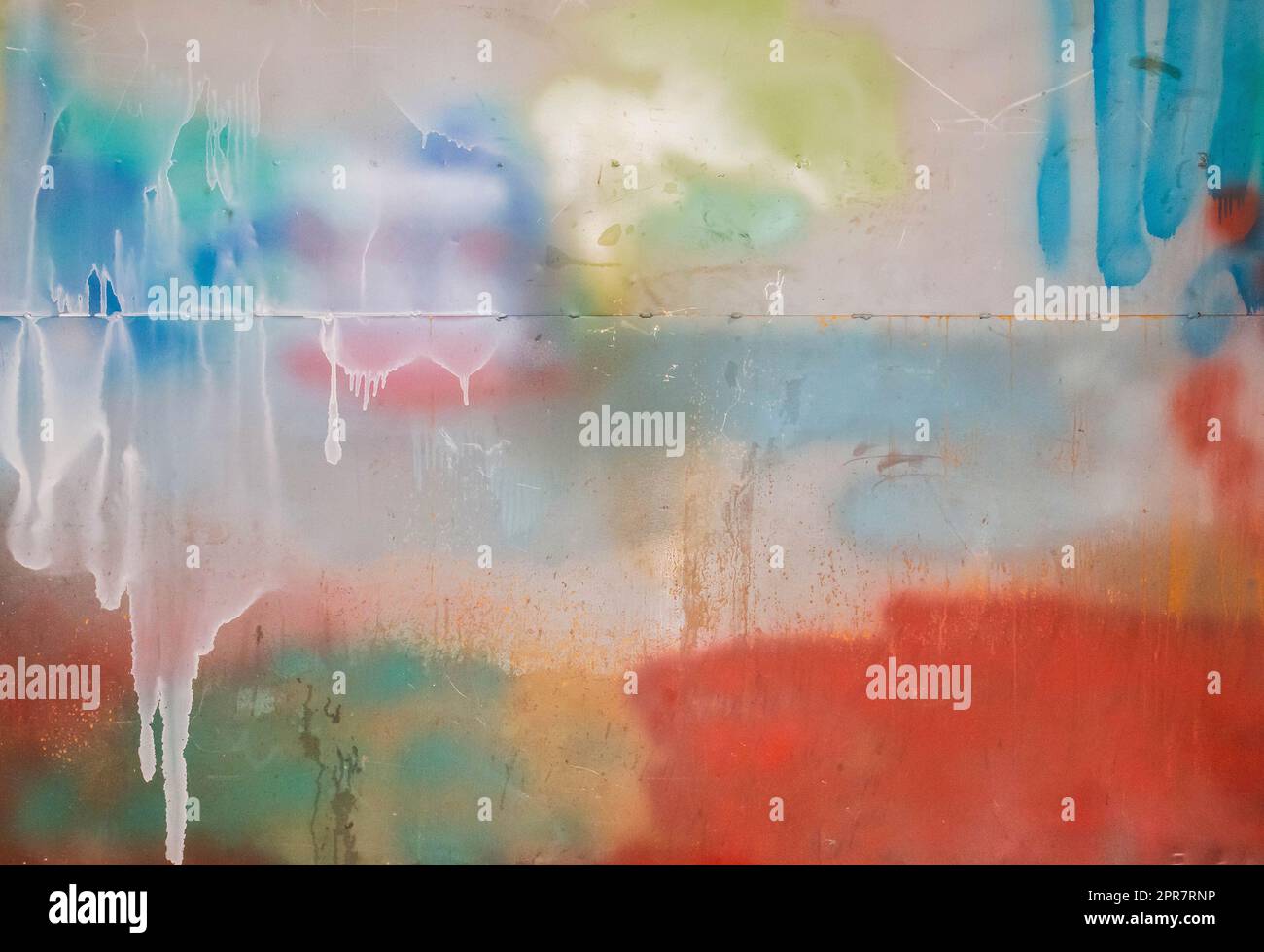wall painted with different colors for testing Stock Photo - Alamy