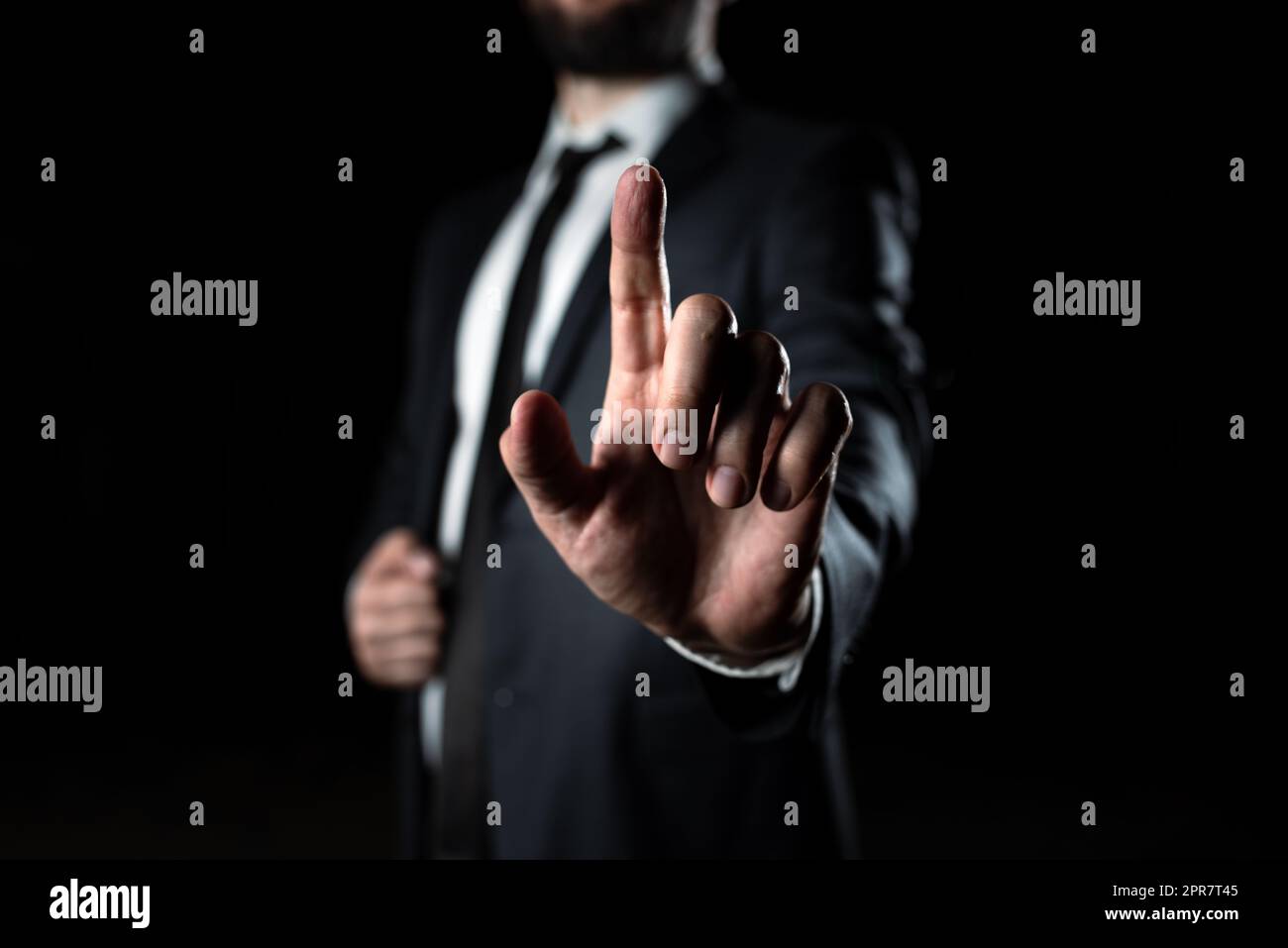 One Finger Pointing Important Infortmations. Hand Presenting Crutial ...