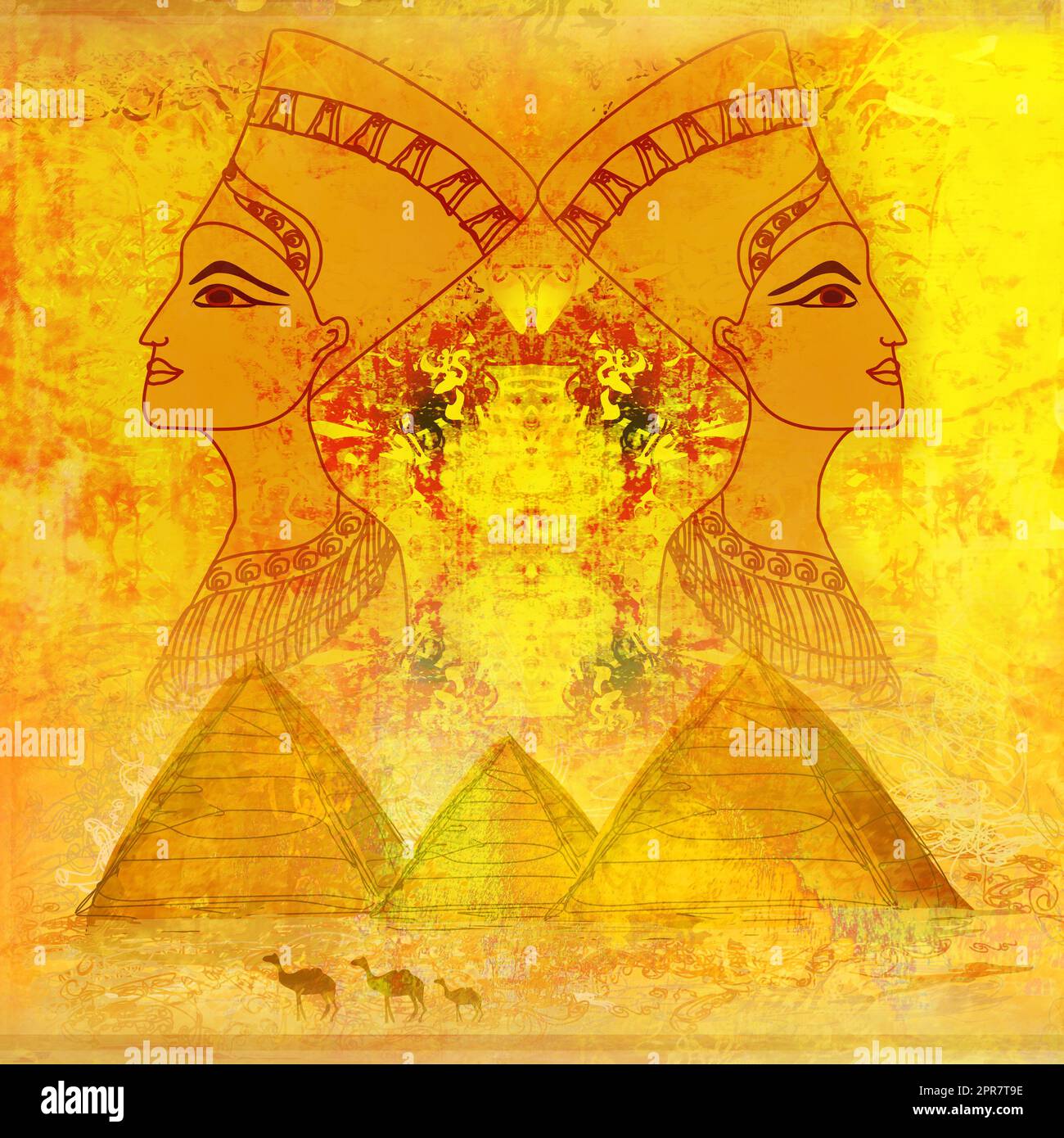 old paper with Egyptian queen Stock Photo - Alamy