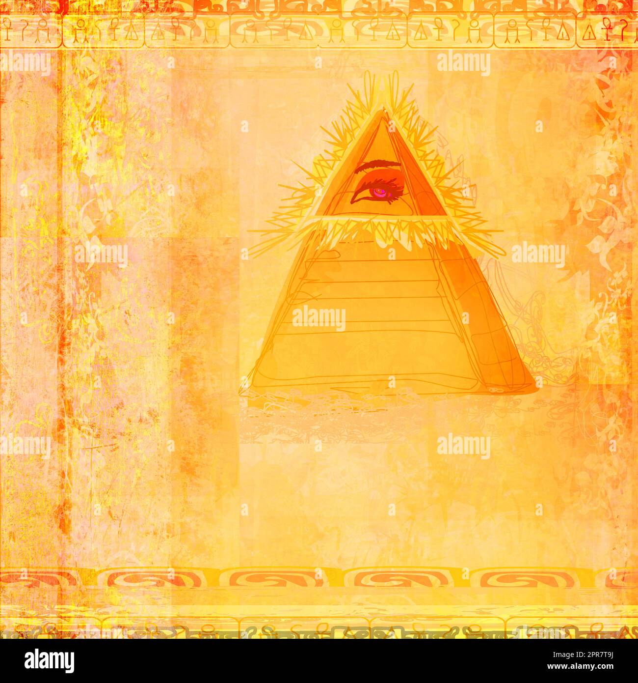 Ancient Pyramid Eye Design Stock Photo - Alamy
