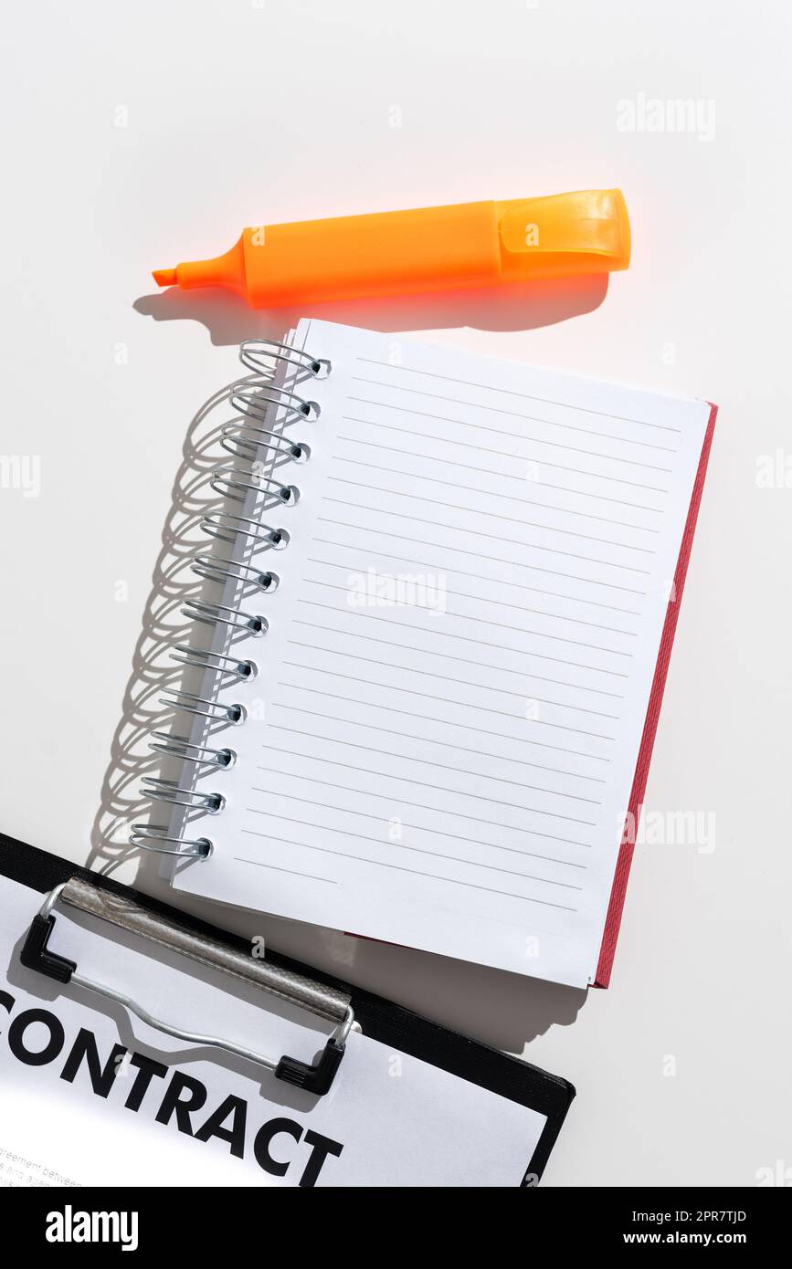 Notebook With Important Message With Marker And Clipboard. Notepad With ...