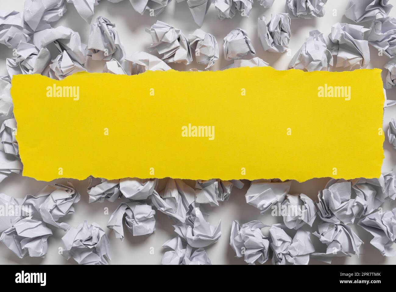 Paper Wraps Placed Under Important Informations. Wrinkled Notes ...