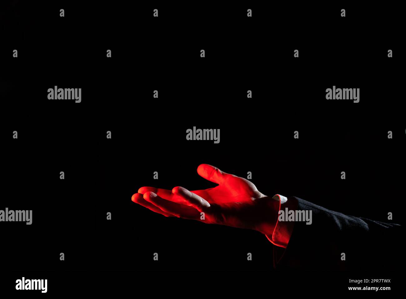 Businessman Holding Important Message In One Hand. Man In Suit Showing ...