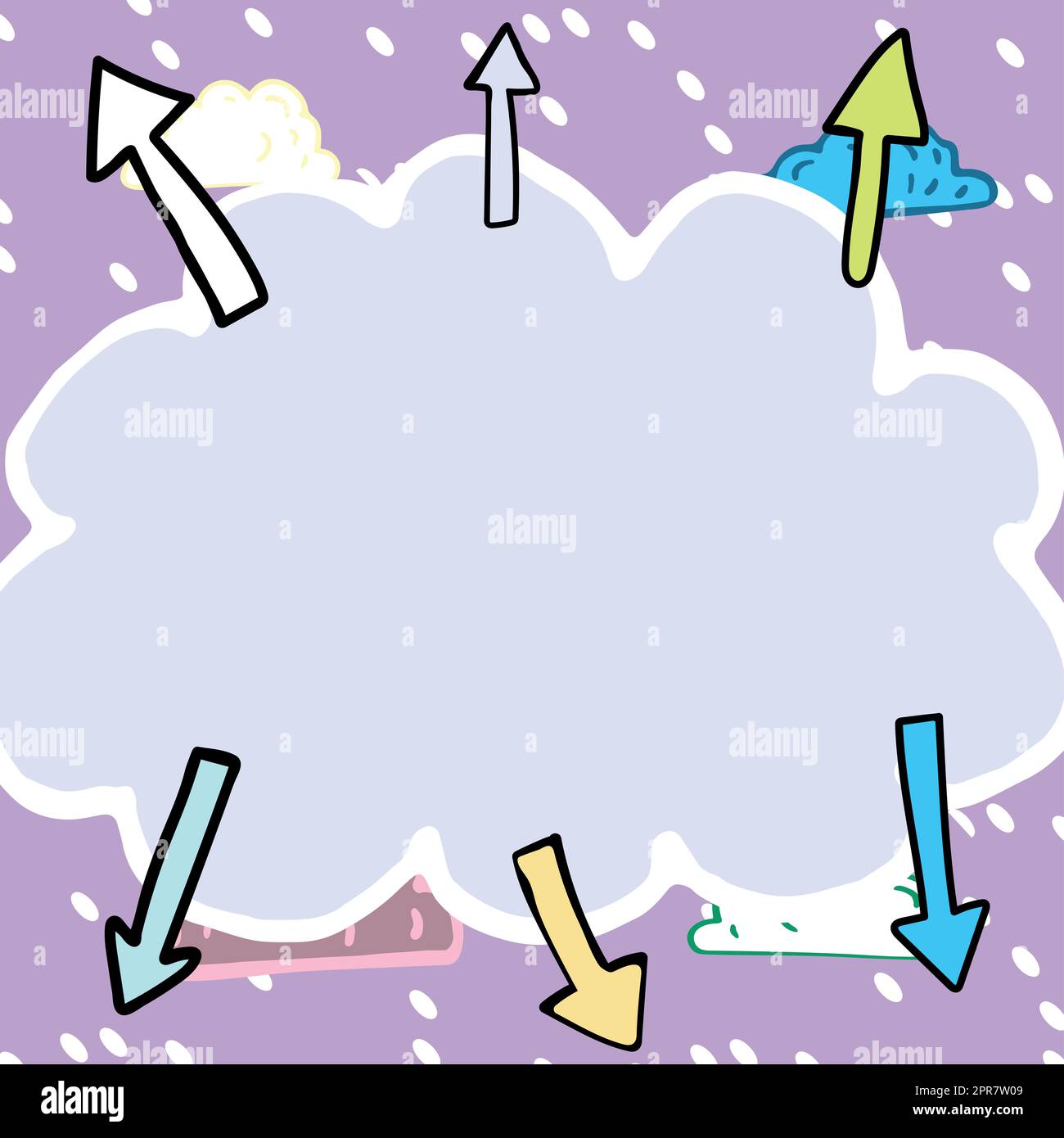 Important Messages Written In Shape Of Cloud With Arrows Around Stock Photo - Alamy