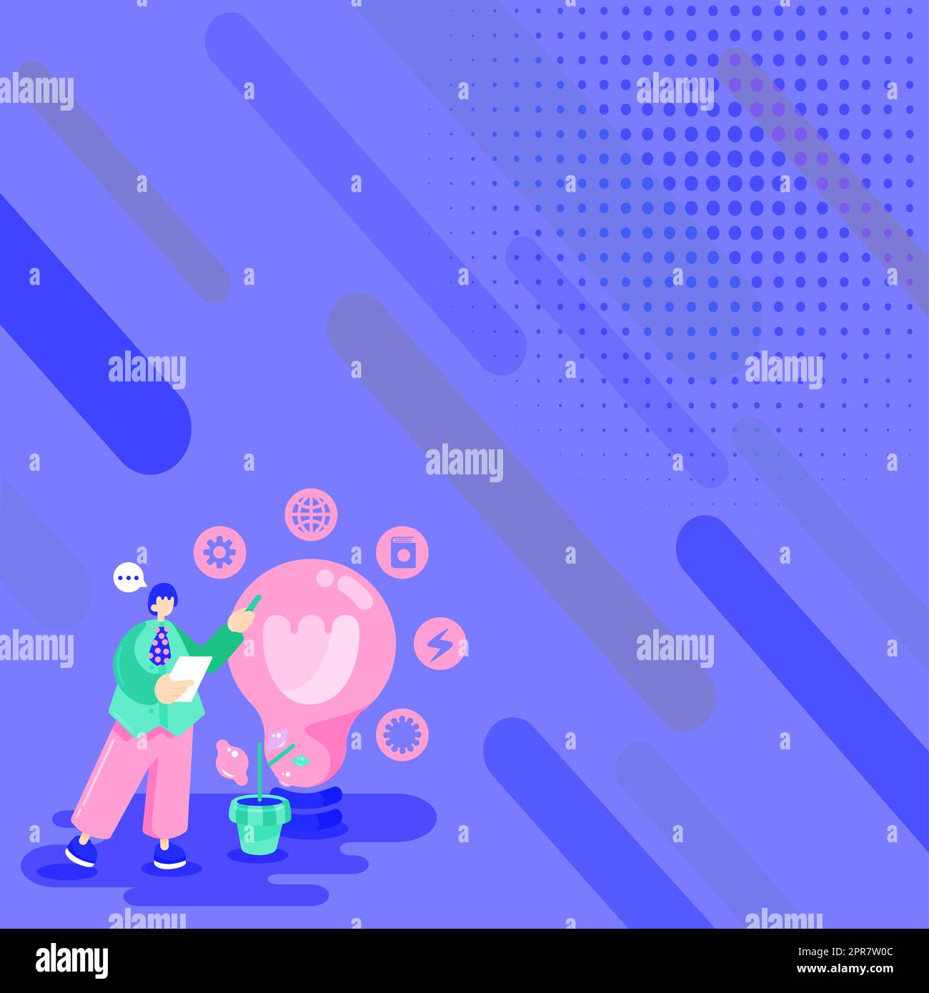 Researcher Drawing Showing Recent Concepts On Colleagues Stock Photo ...