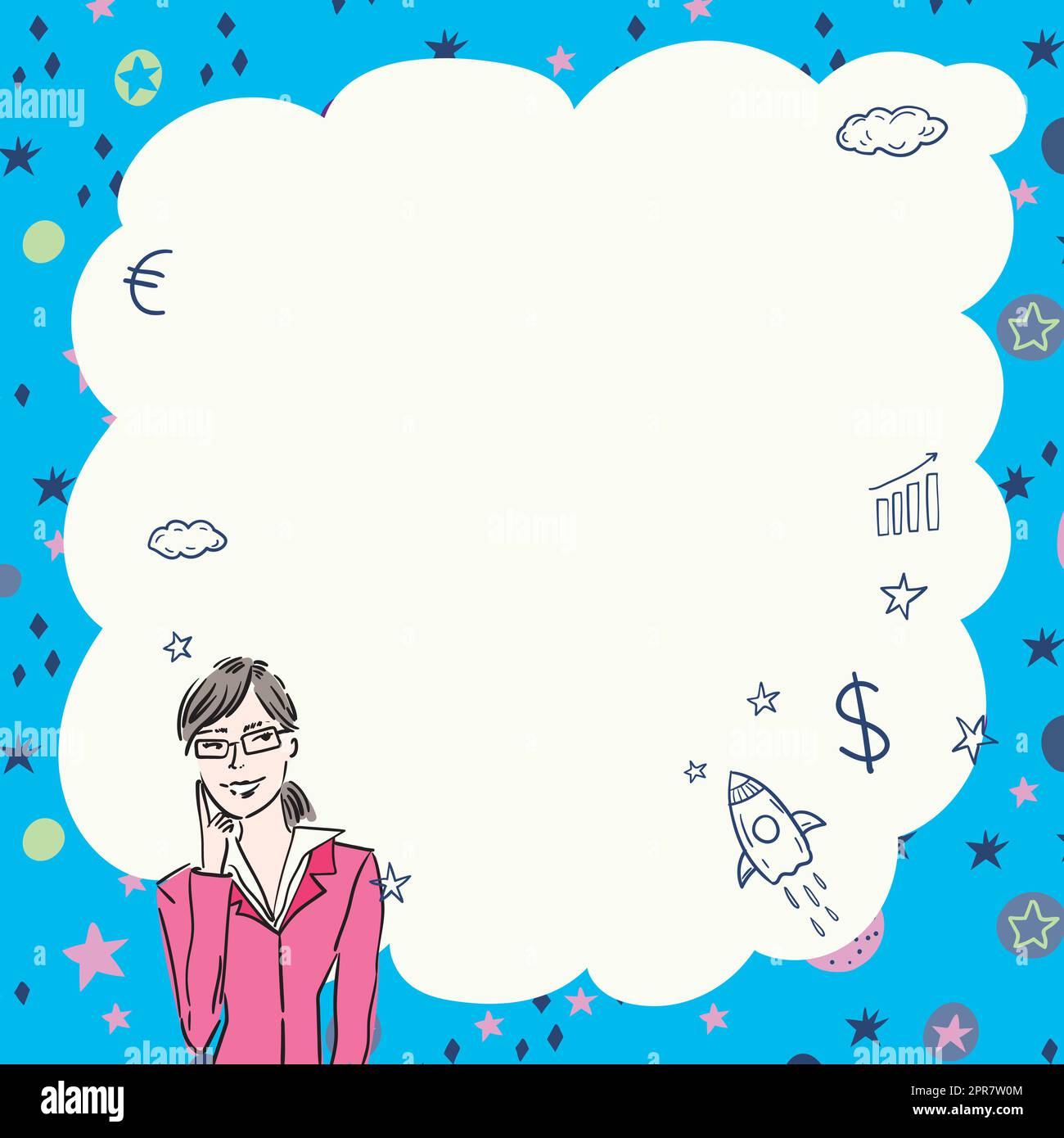 Girl thinking deeply Stock Vector Images - Alamy