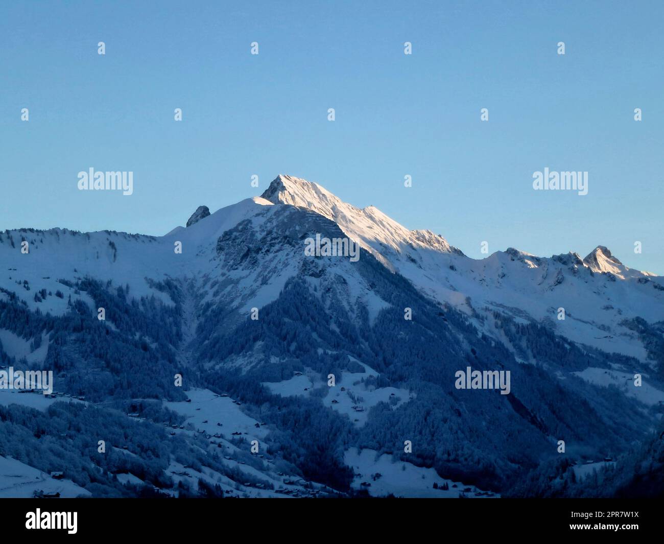 Winter hiking tour to Hoher Frassen mountain, Raggal, Austria Stock ...