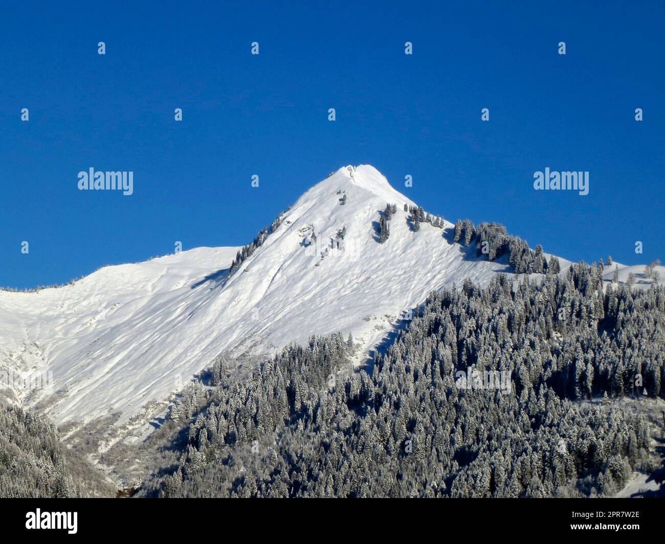 Winter hiking tour to Hoher Frassen mountain, Raggal, Austria Stock ...