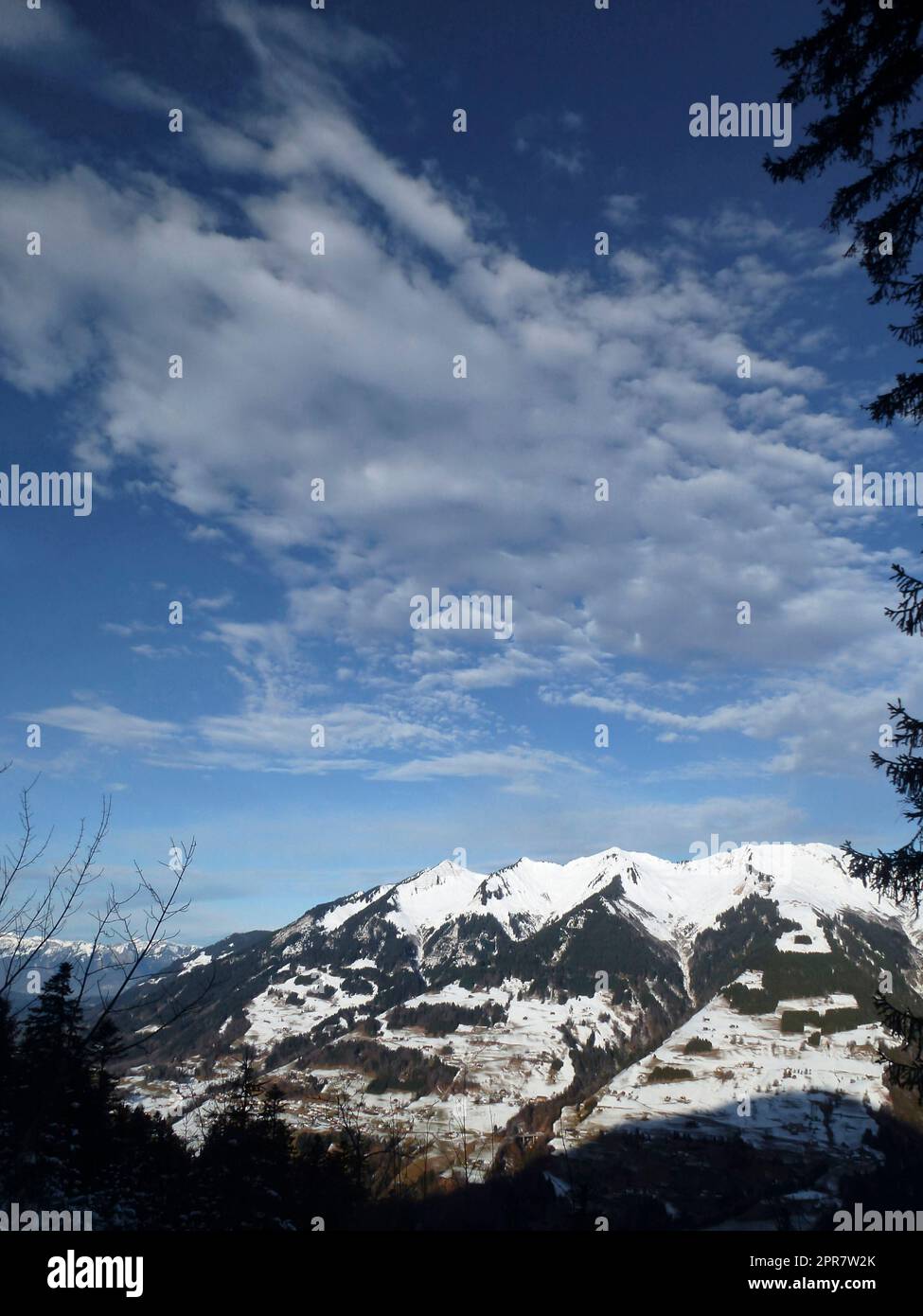 Winter hiking tour to Hoher Frassen mountain, Raggal, Austria Stock ...