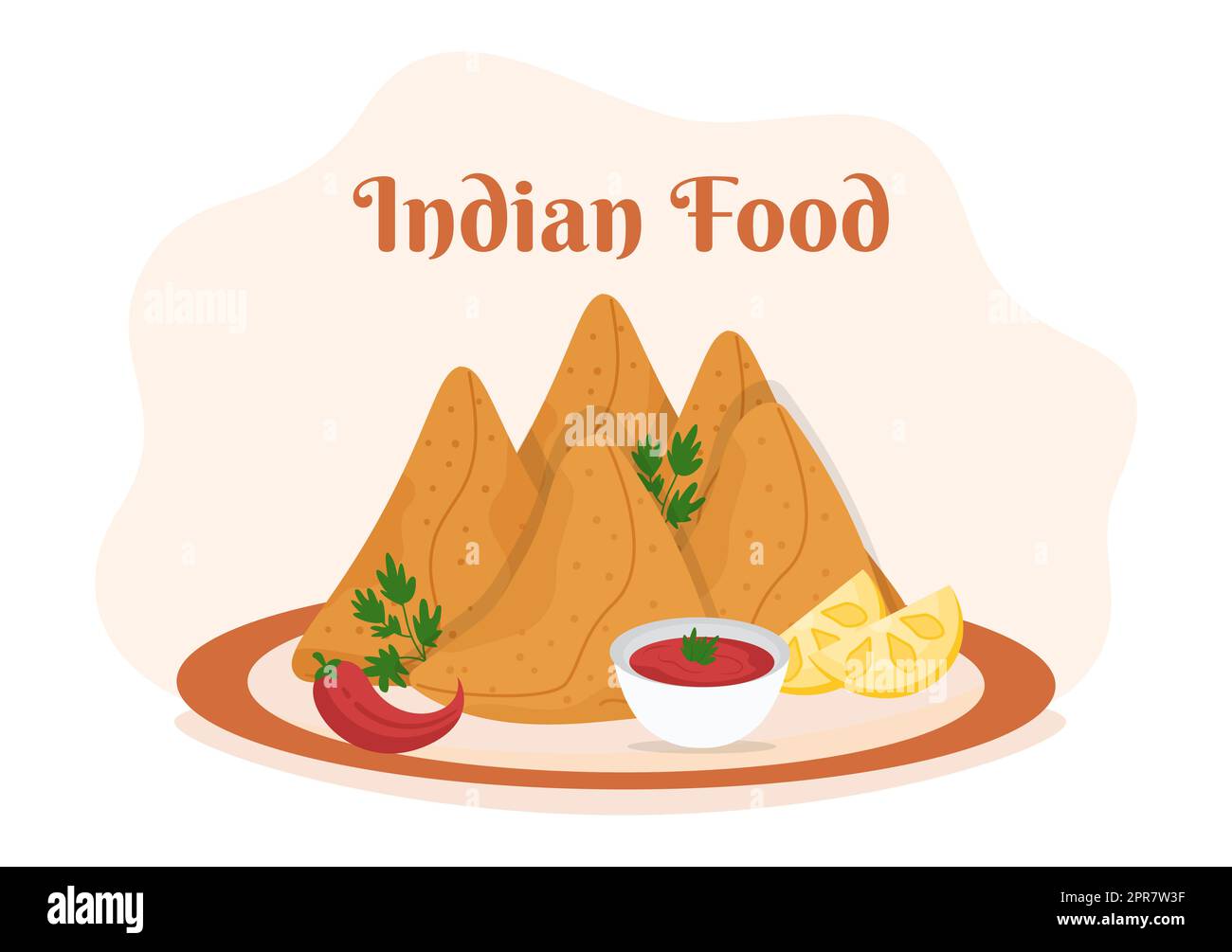 Indian Food Cartoon Illustration with Various Collection of Delicious ...