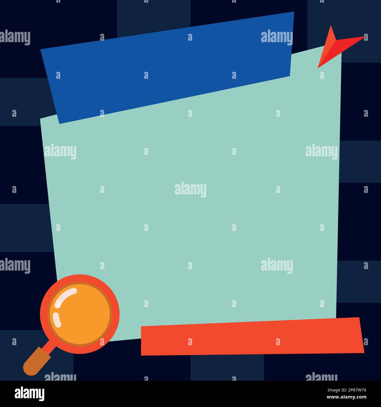 Magnifying Glass Drawing Searching New Hidden Evidence In Big Blank ...