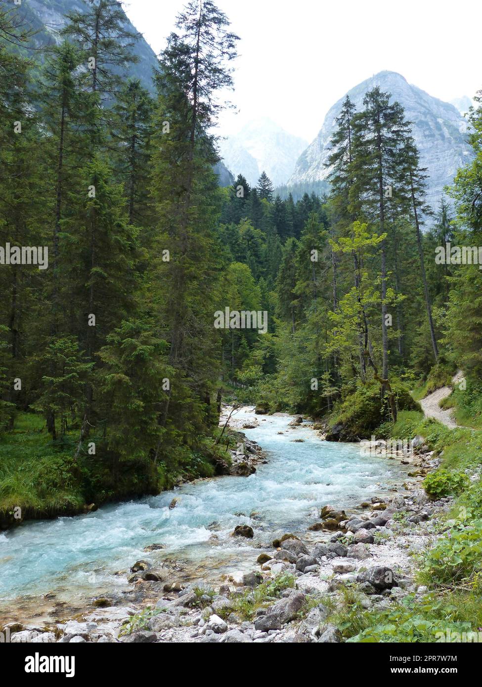 River Partnach at canyon Partnachklamm Reintal in Garmisch ...