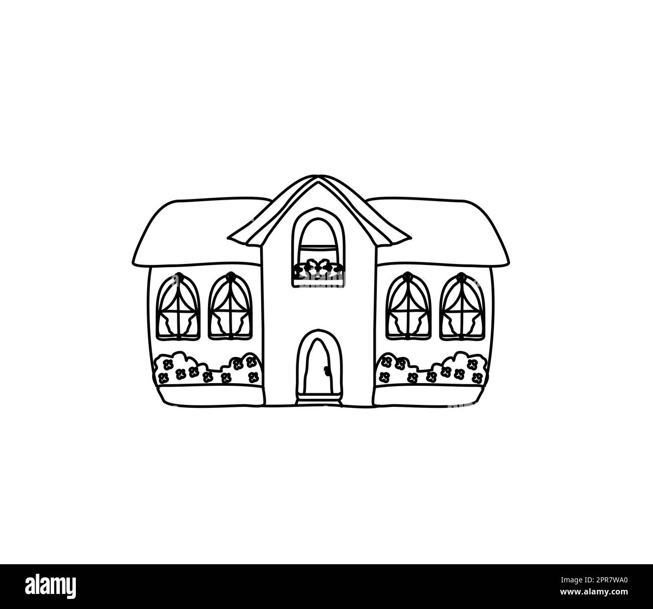 Sketch Doodle House Vector Illustration Stock Photo - Alamy