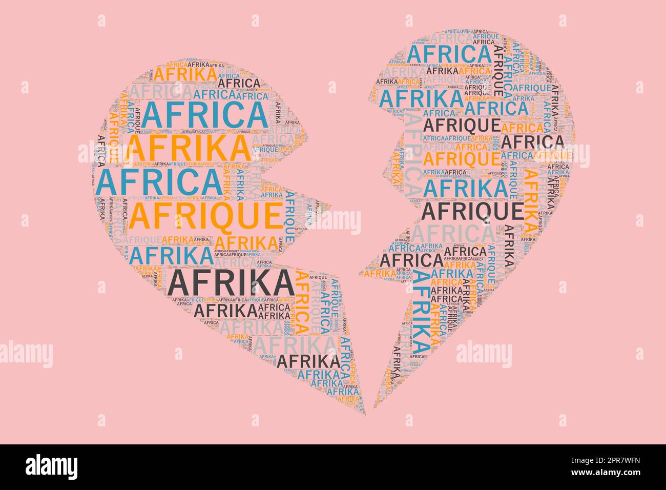 The Words 'Afrika, Africa, Afrique, ' as Word Art, Word Cloud, Tag ...