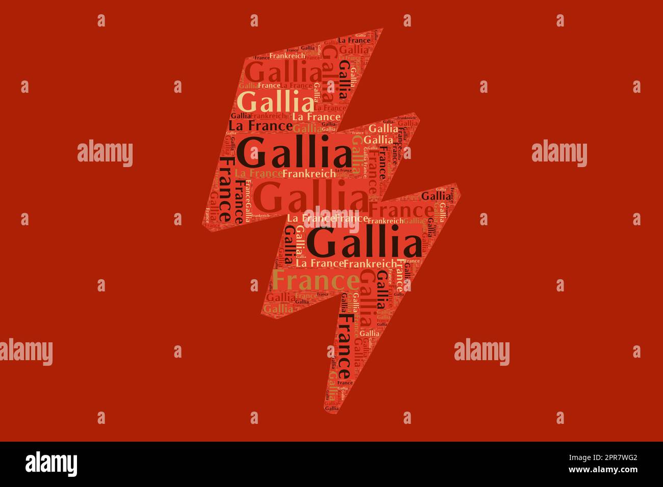 The Words 'Frankreich, France, La France, Gallia' as Word Art, Word ...