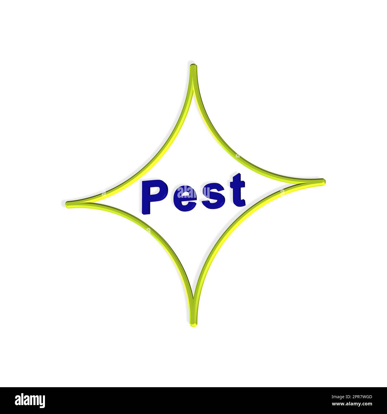 "Pest" = "Plague" - word, lettering or text as 3D illustration, 3D ...