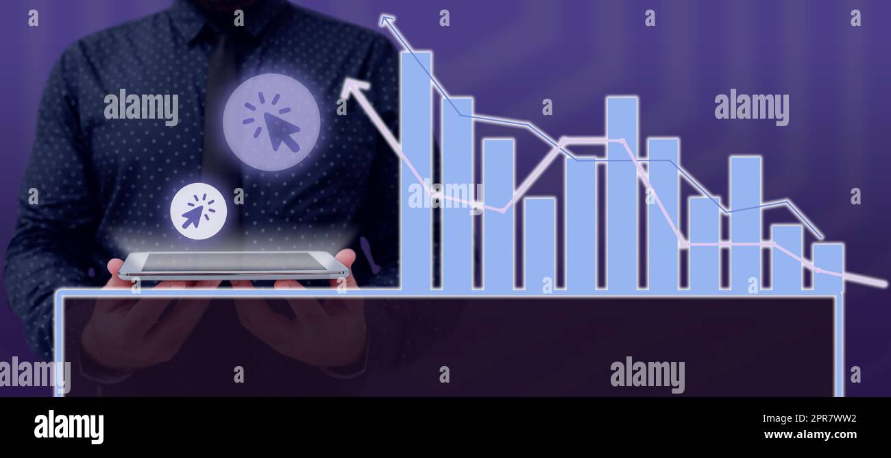 Businessman With A Tablet Showing Click Cursor S And Presenting Crucial ...