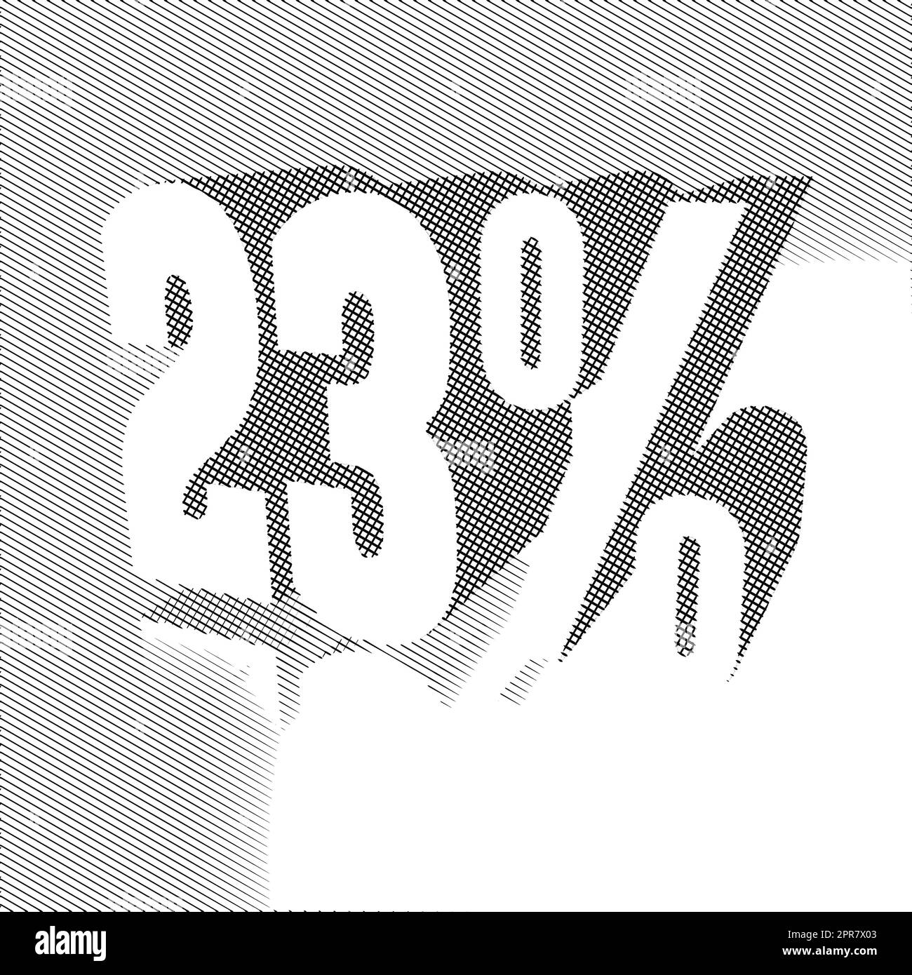 23%, 23 percent as a 3D illustration, 3D rendering Stock Photo - Alamy