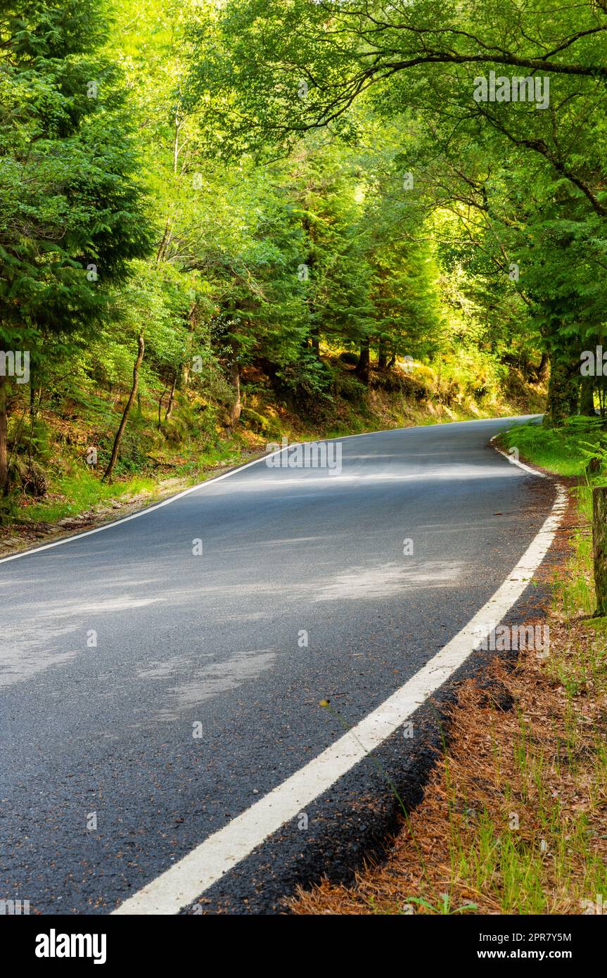 Spring landscape with road Stock Photo - Alamy