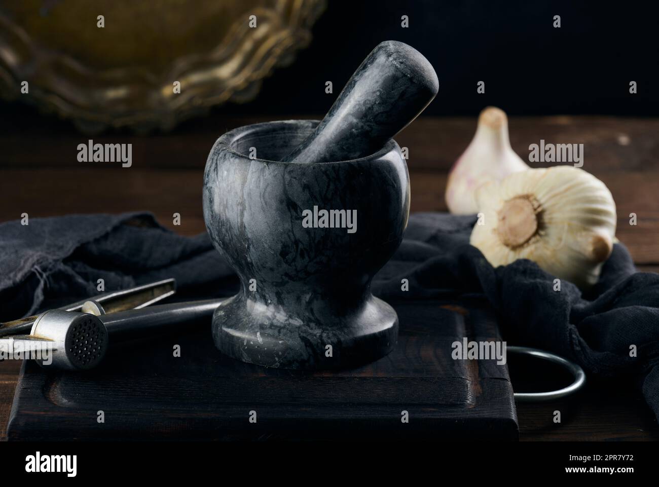 Stone mortar rosemary pestle hi-res stock photography and images - Alamy