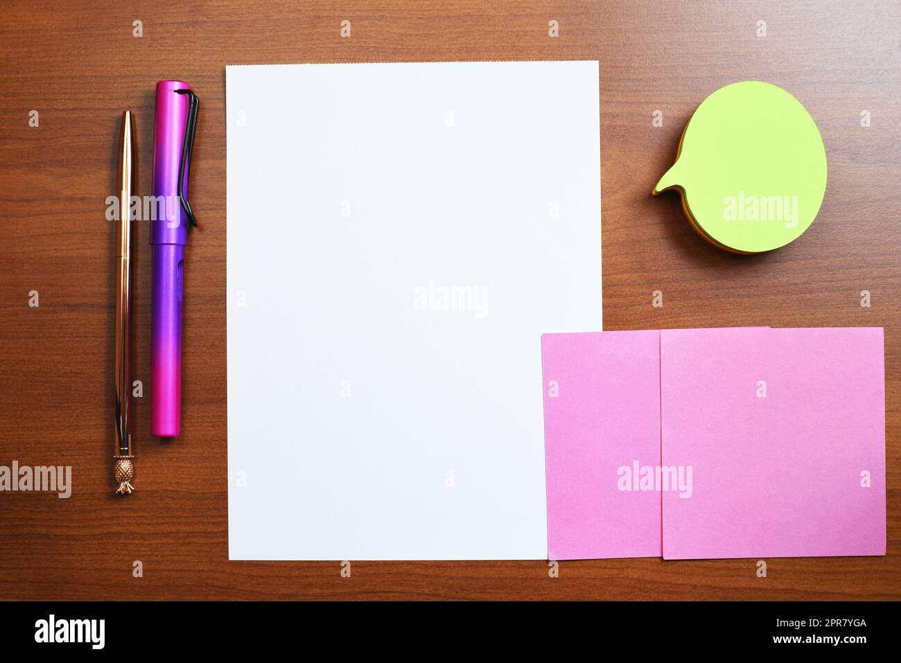 Important Messages Written On Piece Of Paper And Sticky Notes On Desk ...