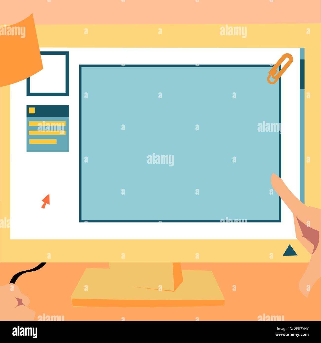 Hand Touching Screen Of Desktop Inside Web Browser Showing Recent ...