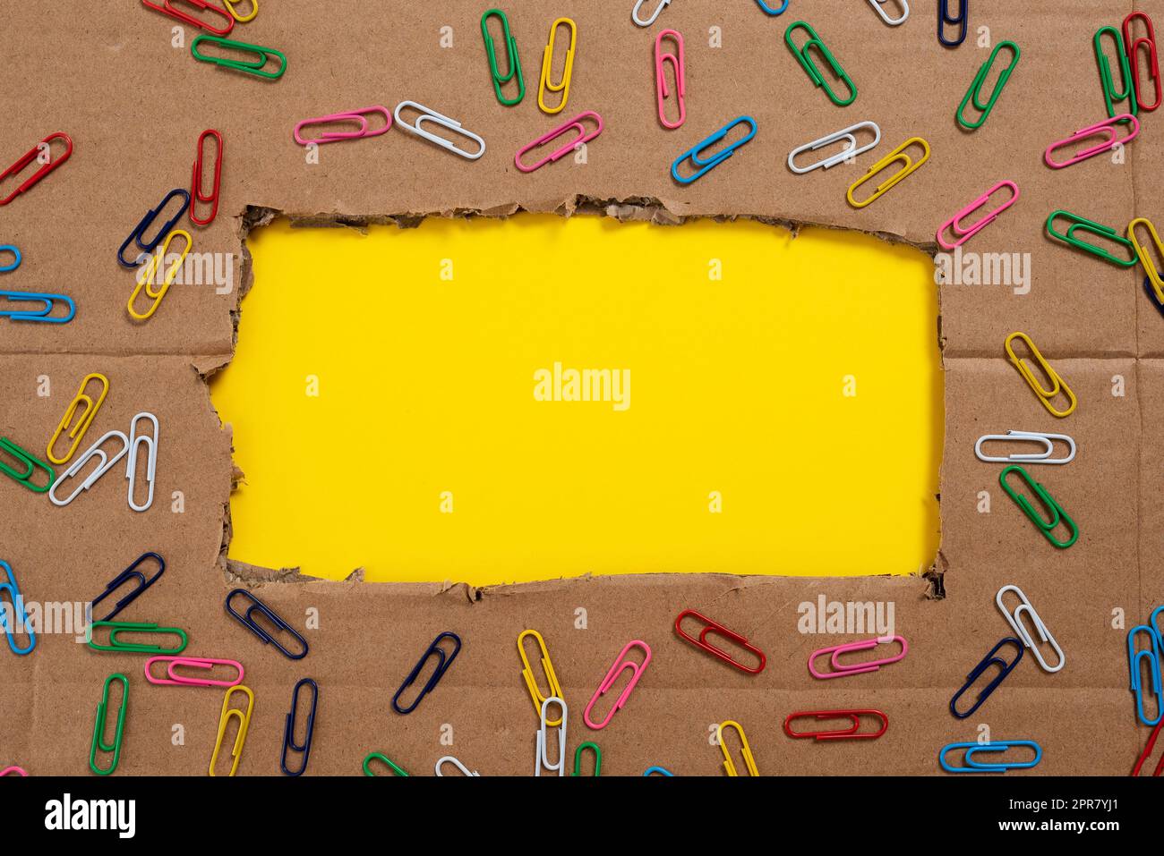 Important Informations Written Under Ripped Cardboard With Colored ...