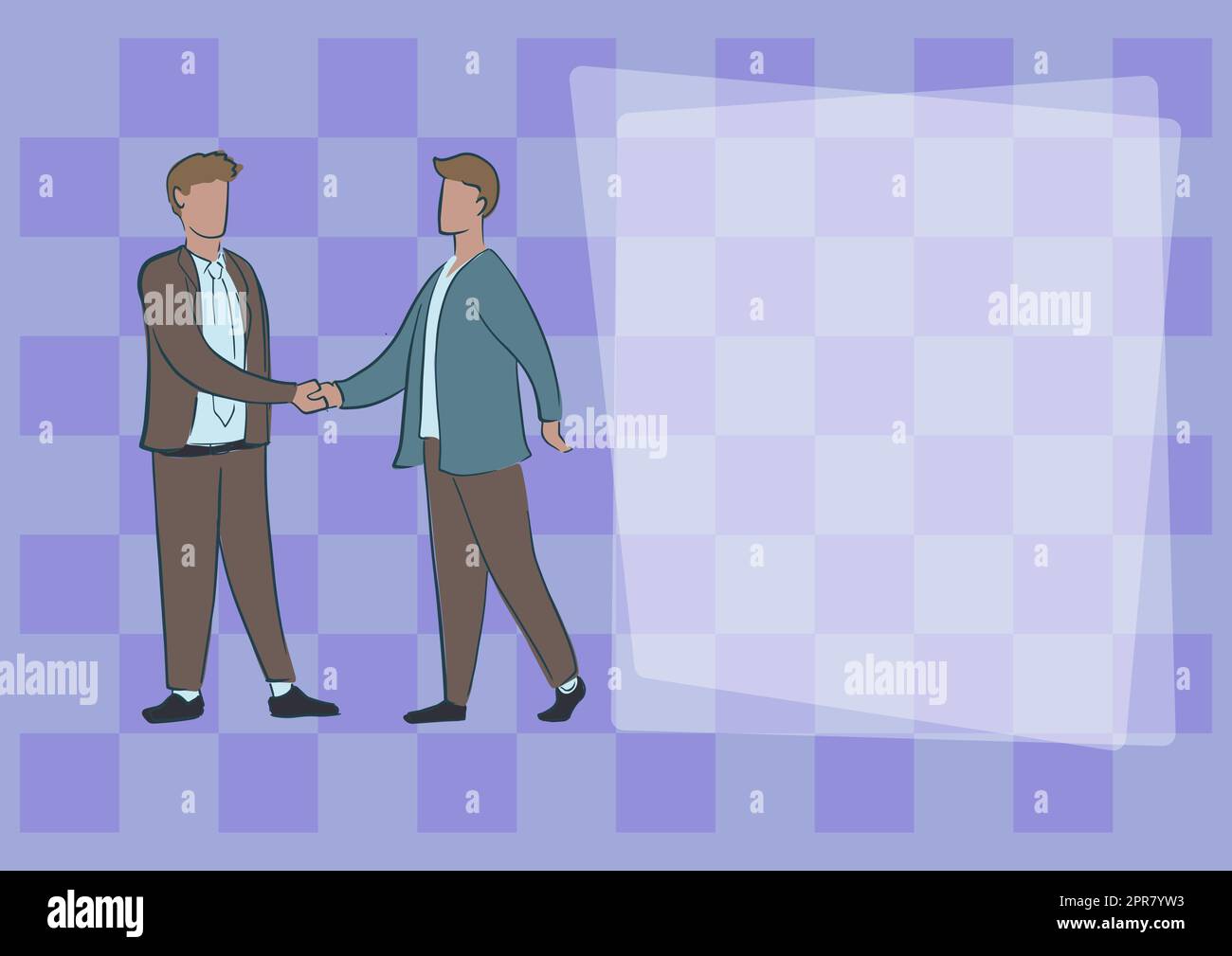 Two colleagues shaking hands congratulating successful teamwork ...