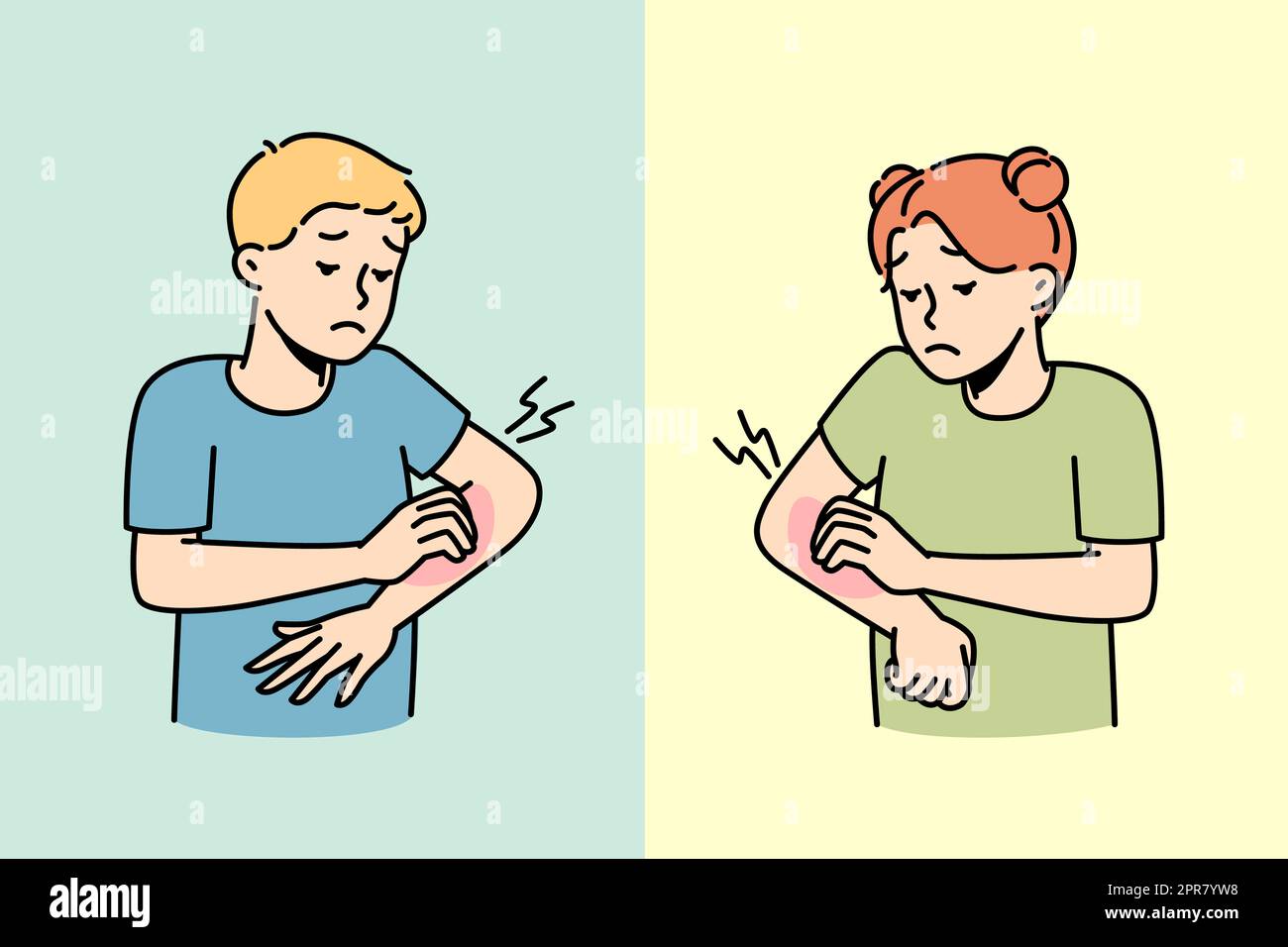 Itchy skin cartoon hi-res stock photography and images - Alamy