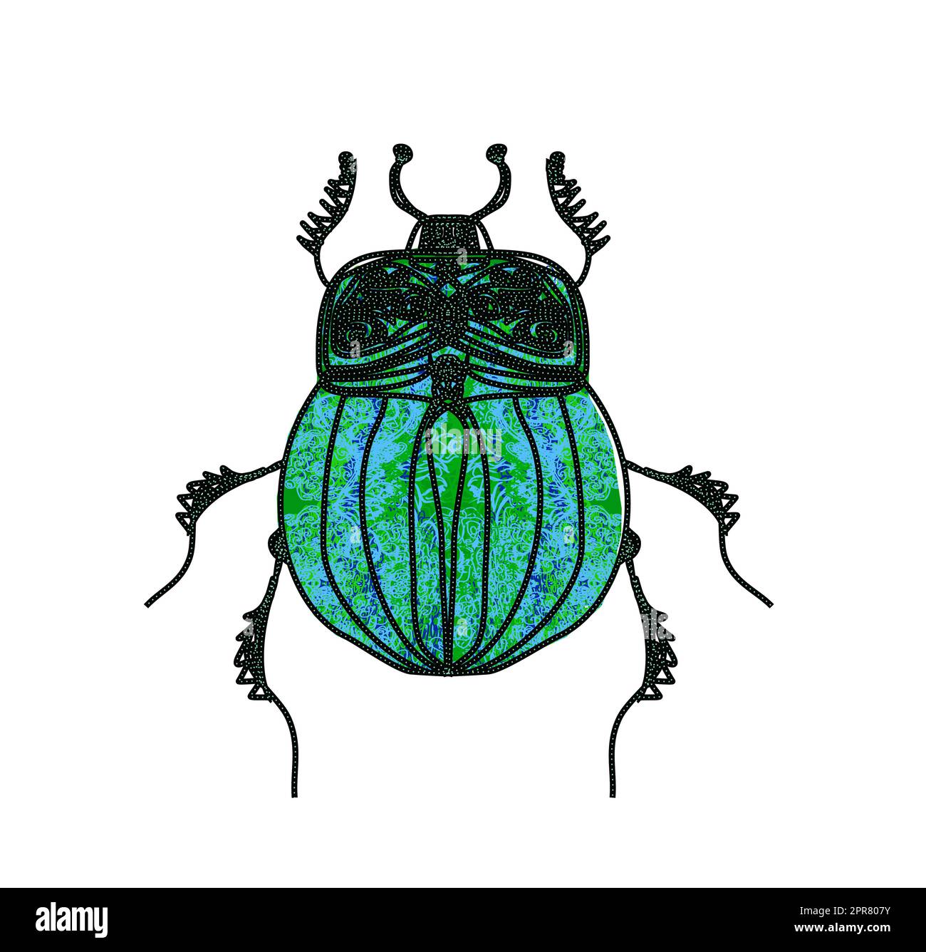 Scarab Beetle Vector Stock Photo - Alamy