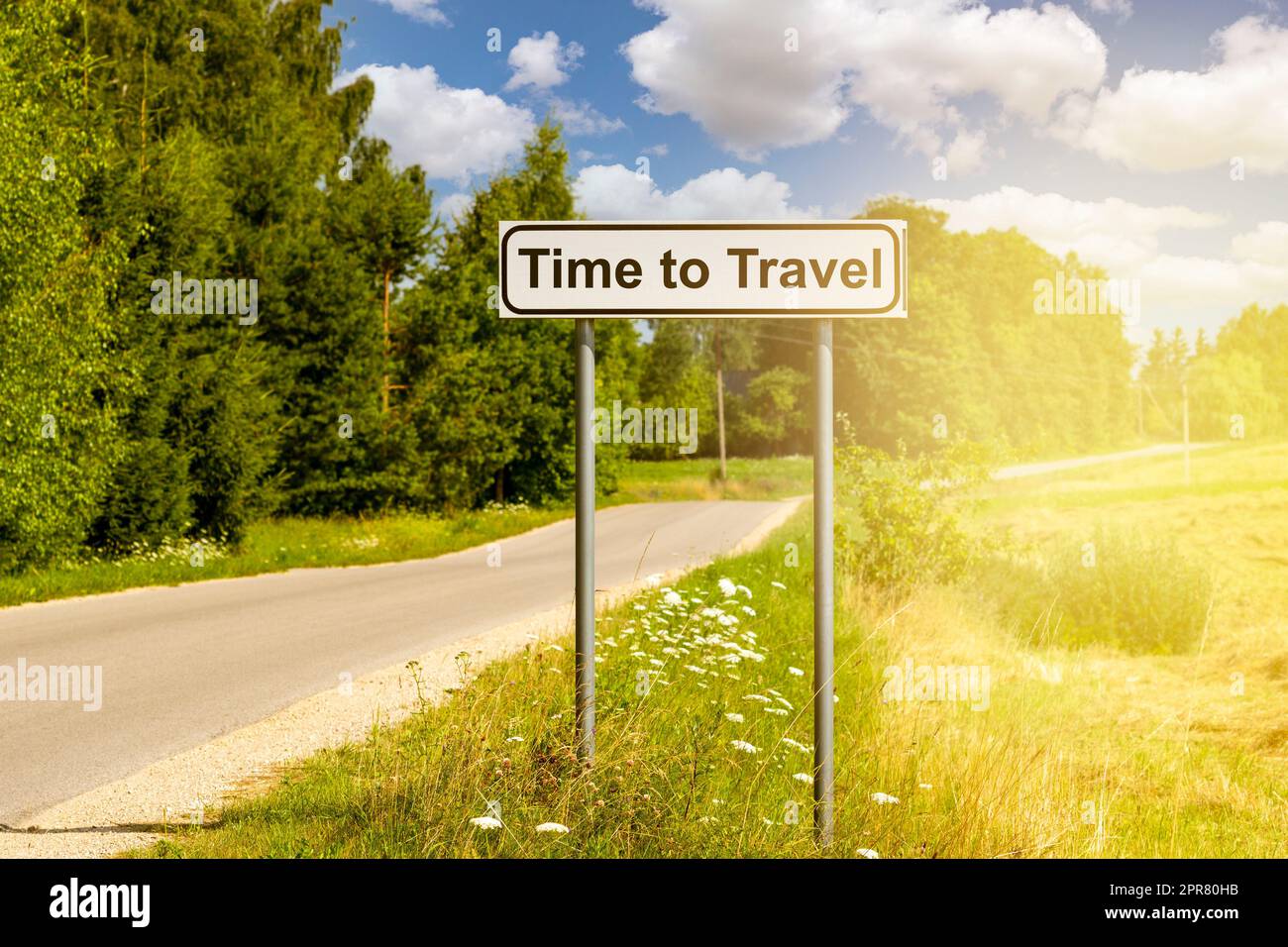 Time change concept road hi-res stock photography and images - Alamy