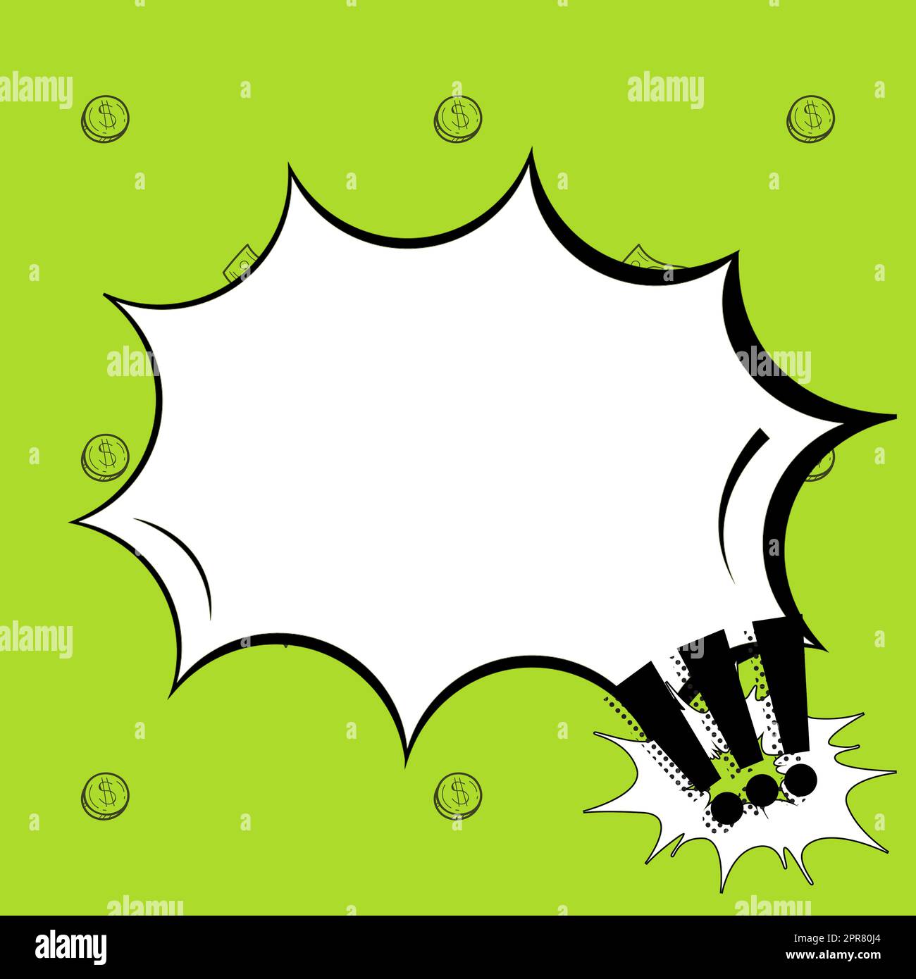 Blank Explosion Blast Scream Speech Bubble Expressing Opinions Stock ...