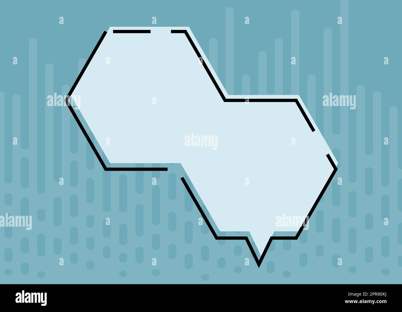 Hexagon Shaped Thought Bubbles Showing Connecting People Through ...