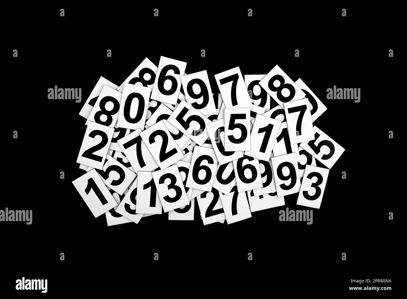Abstract background with random numbers isolated on black background ...