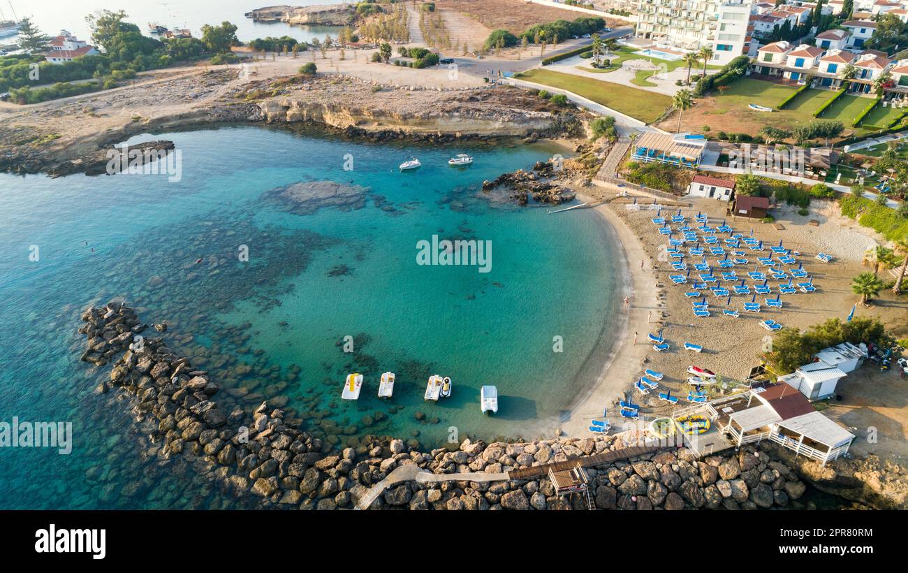 Aerial drone panorama idyllic lagoon hi-res stock photography and ...