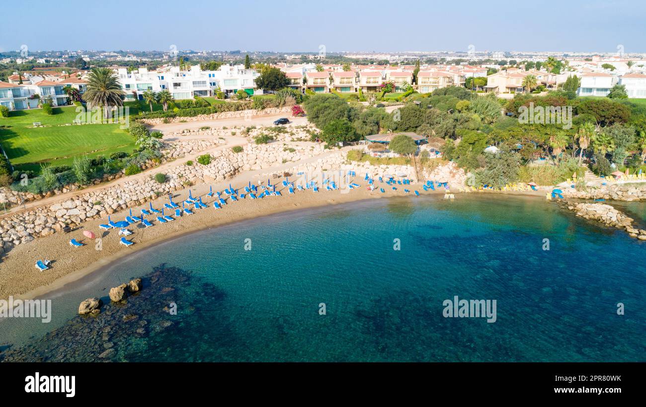 Aerial Sirena beach, Protaras, Cyprus Stock Photo - Alamy