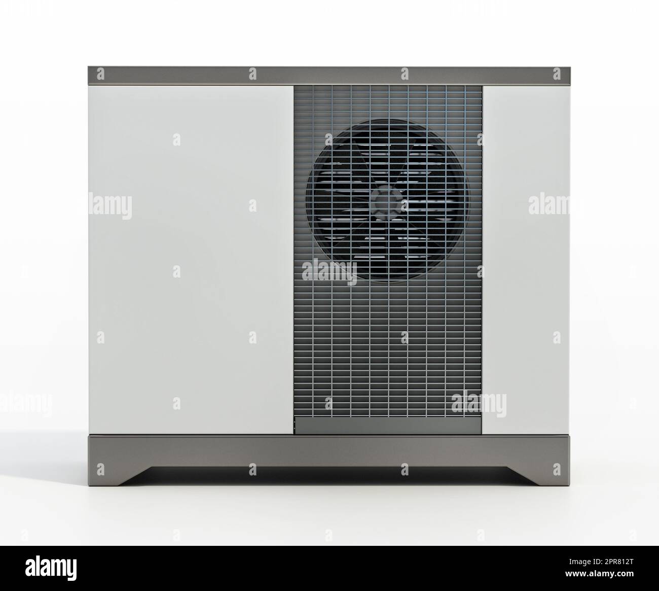 Air source heat pump isolated on white background Stock Photo - Alamy