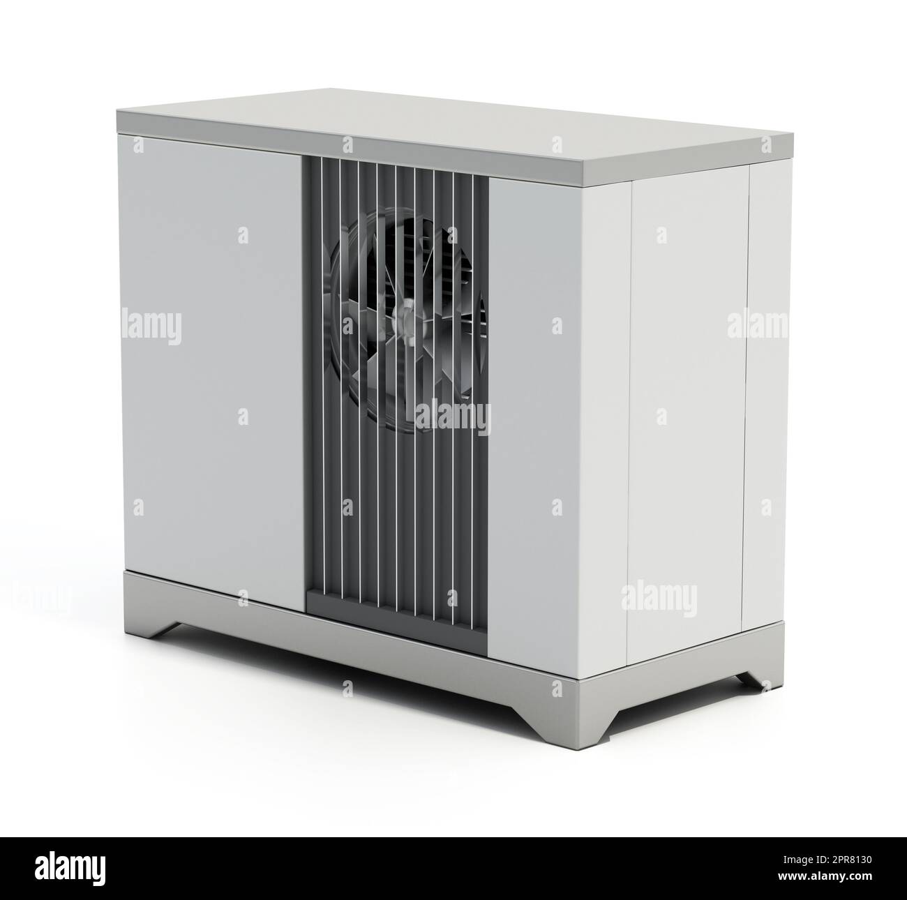 Air source heat pump isolated on white background Stock Photo - Alamy